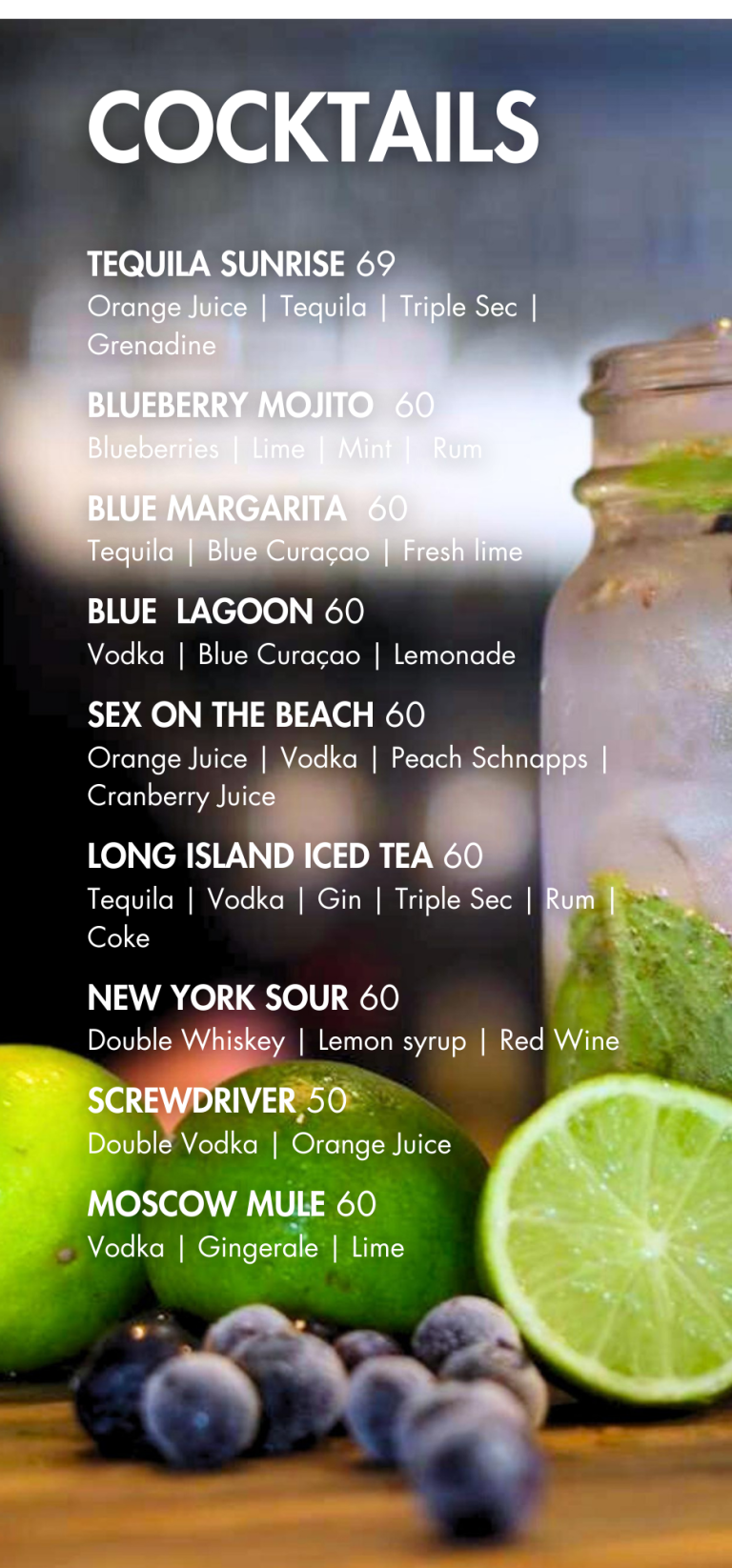 Menu - Bonamia