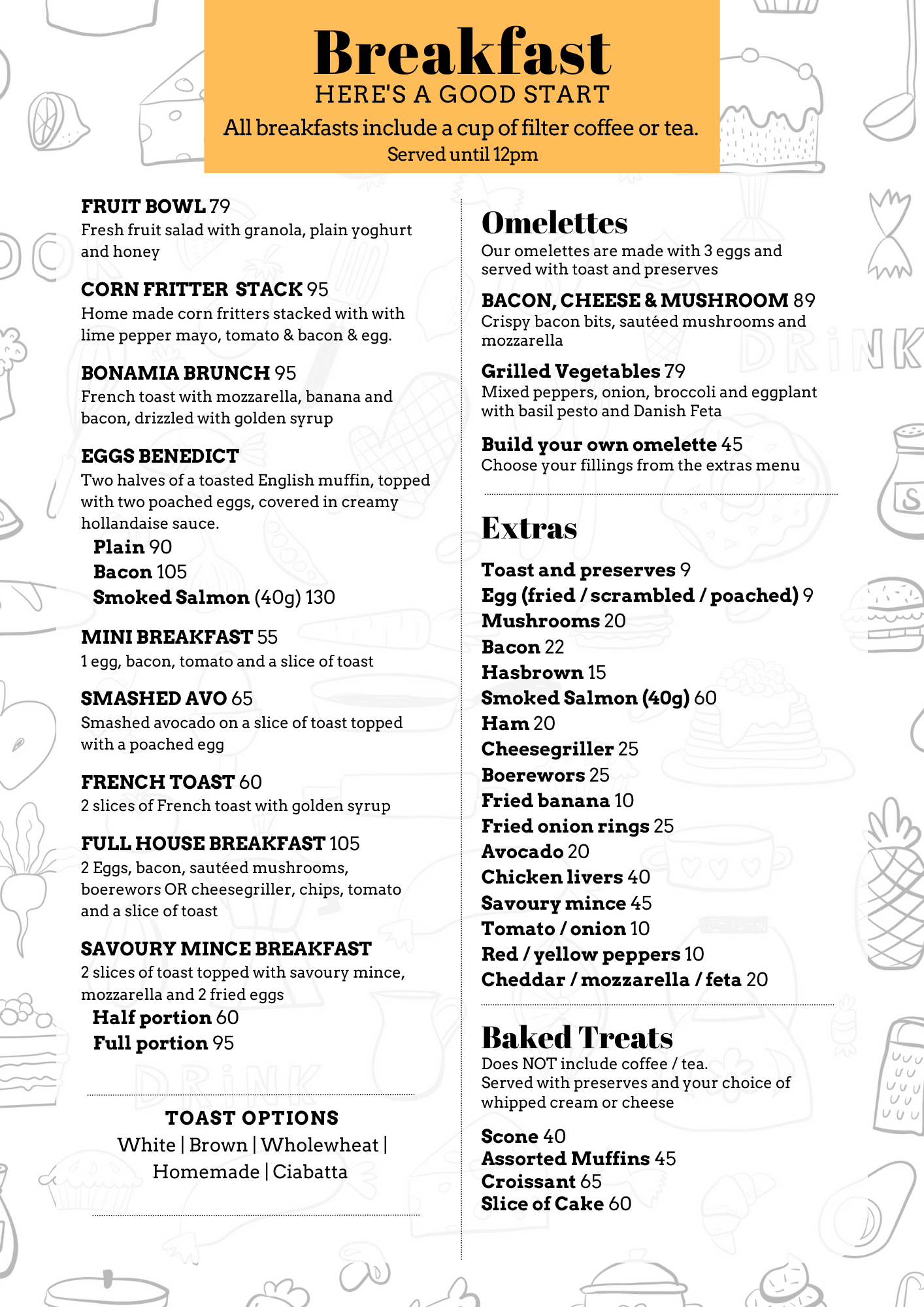 Menu - Bonamia